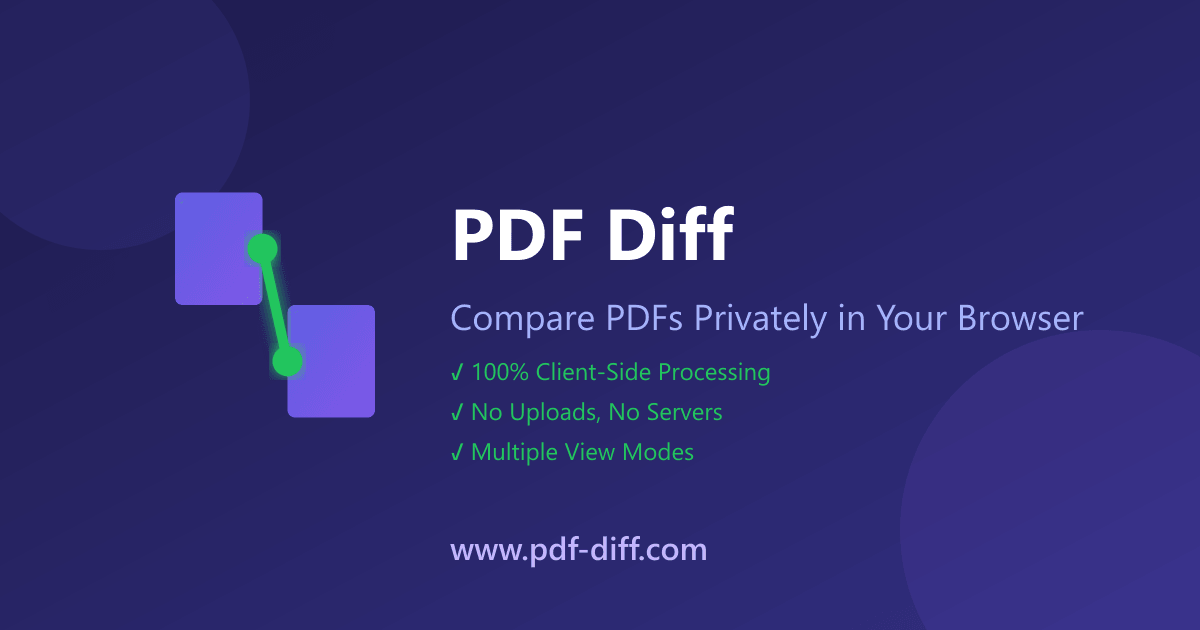 Introducing PDF Diff: Compare PDFs Privately in Your Browser - James ...